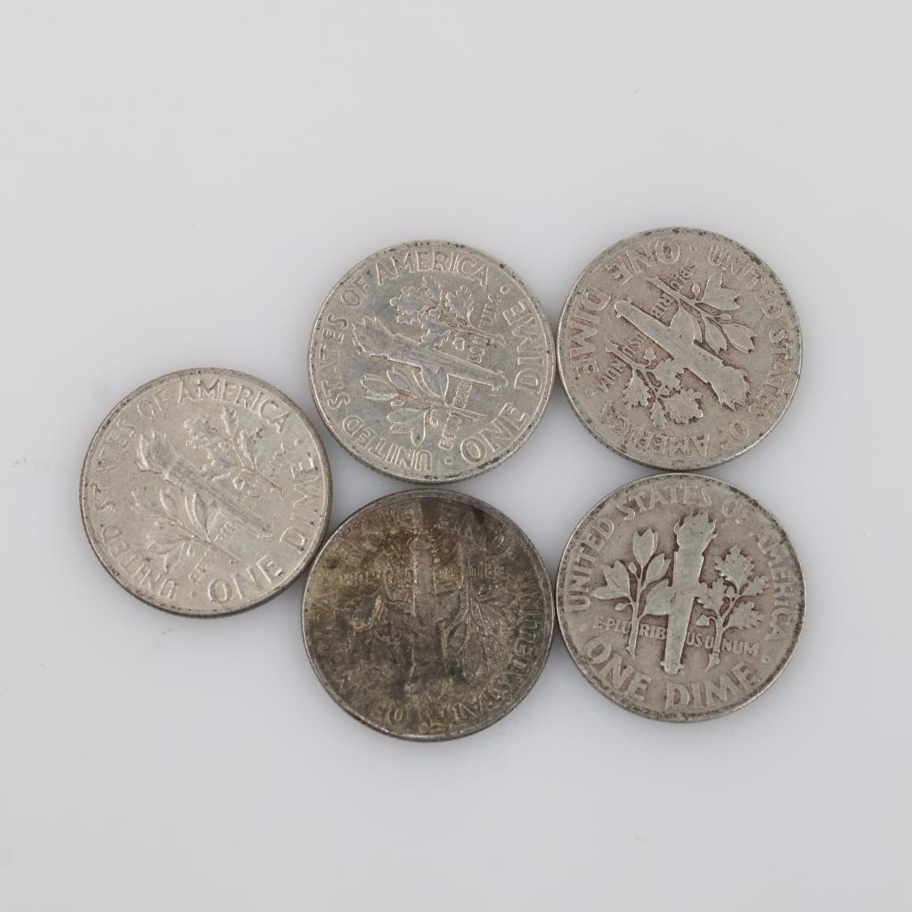 5 US Silver Dimes | Property Room