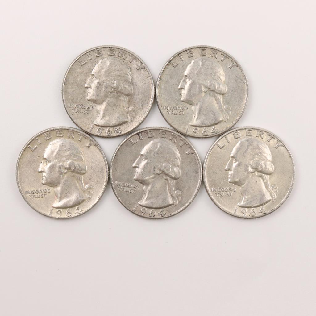 5 US Silver Quarters | Property Room