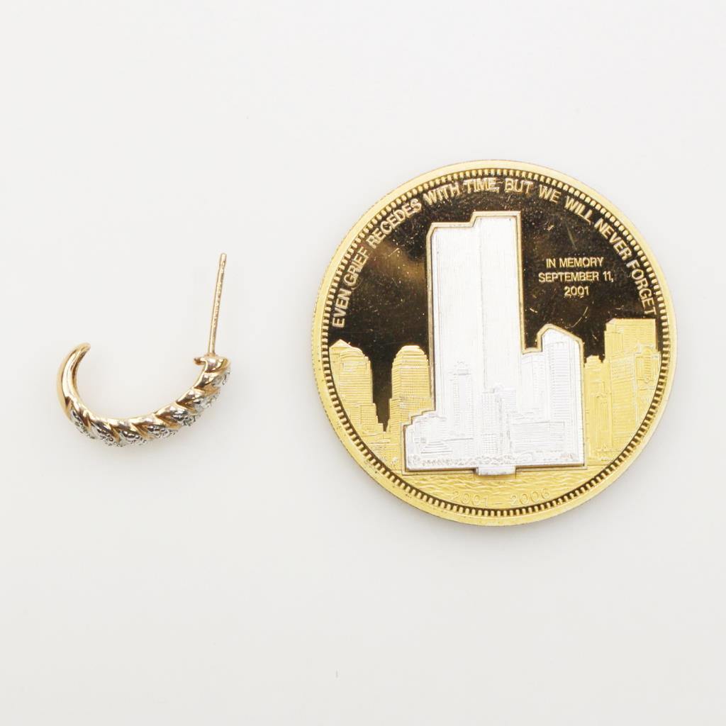 5th Anniversary 9/11 Twin Towers Souvenir Token And Single Earring, 2 ...