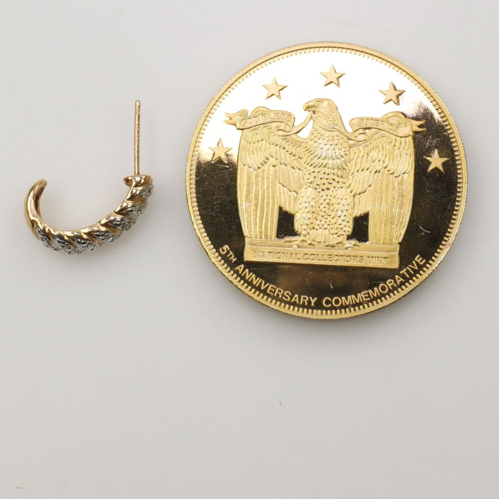 5th Anniversary 9/11 Twin Towers Souvenir Token And Single Earring, 2 ...