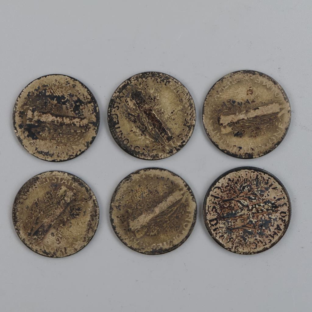 6 US Silver Dimes | Property Room