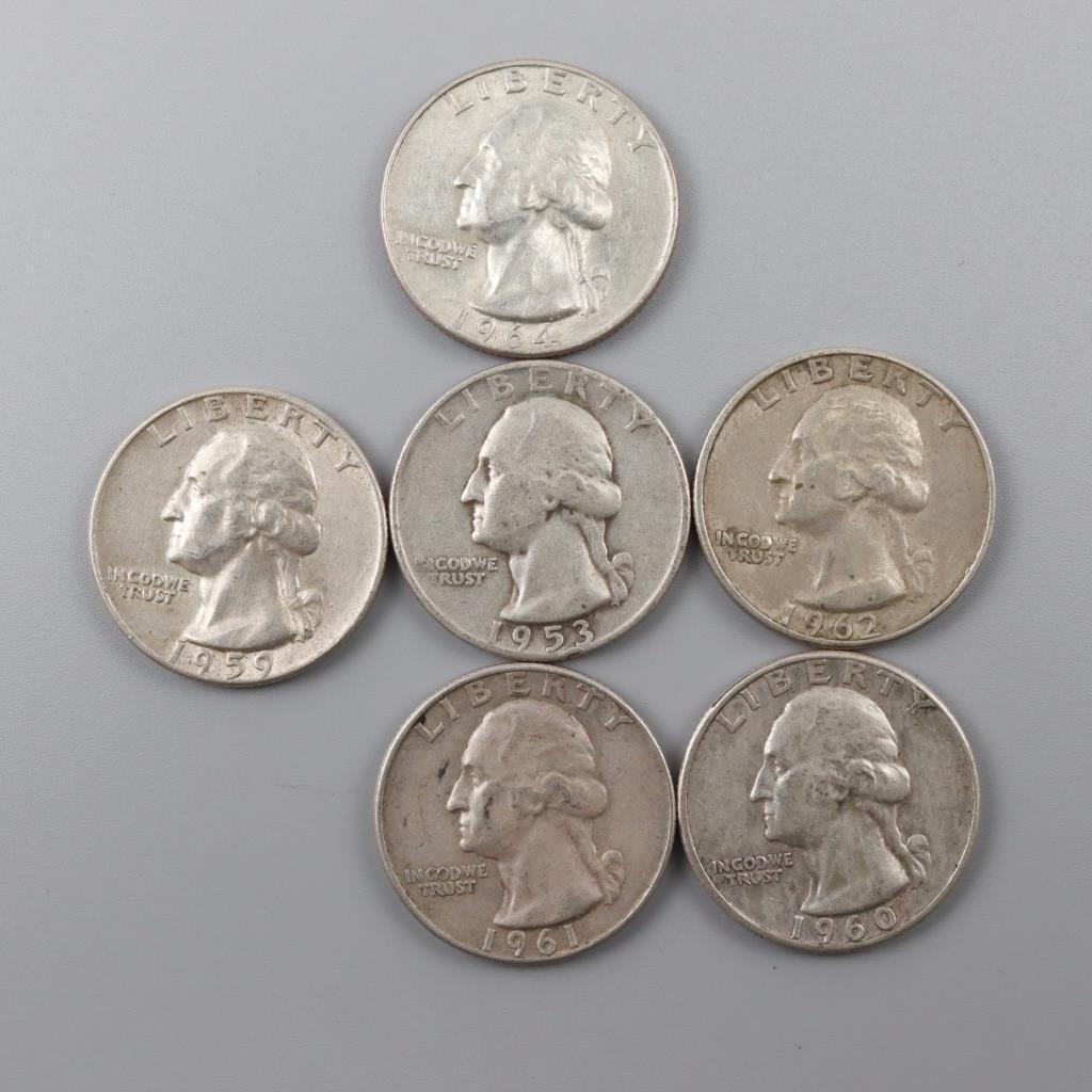 6 US Silver Quarters | Property Room