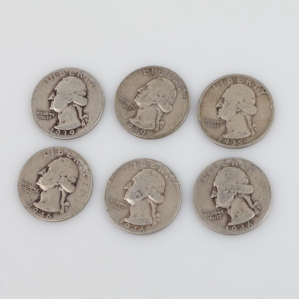 6 US Silver Quarters | Property Room