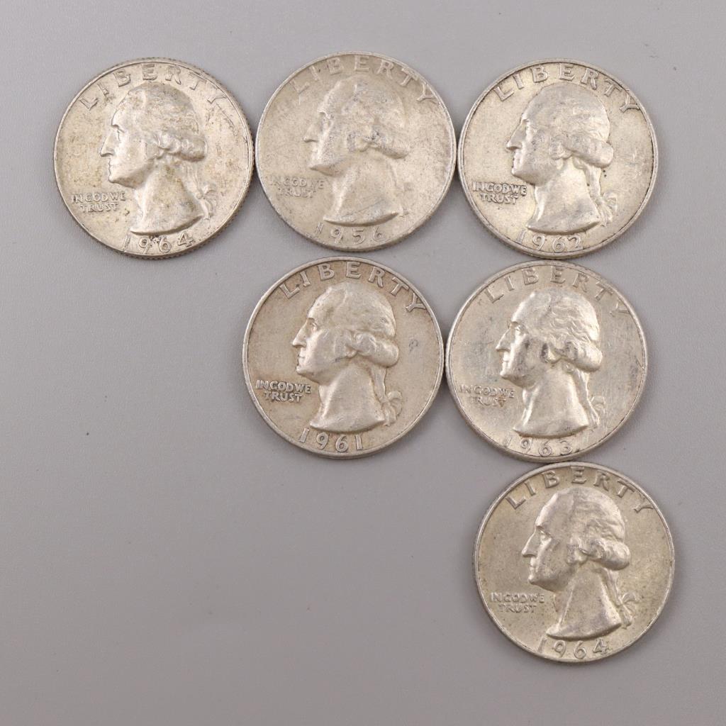 6 US Silver Quarters | Property Room