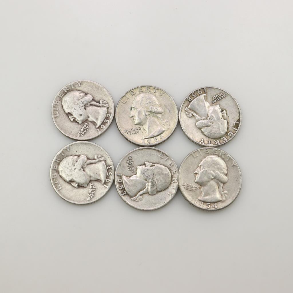 6 Washington Silver Quarters | Property Room