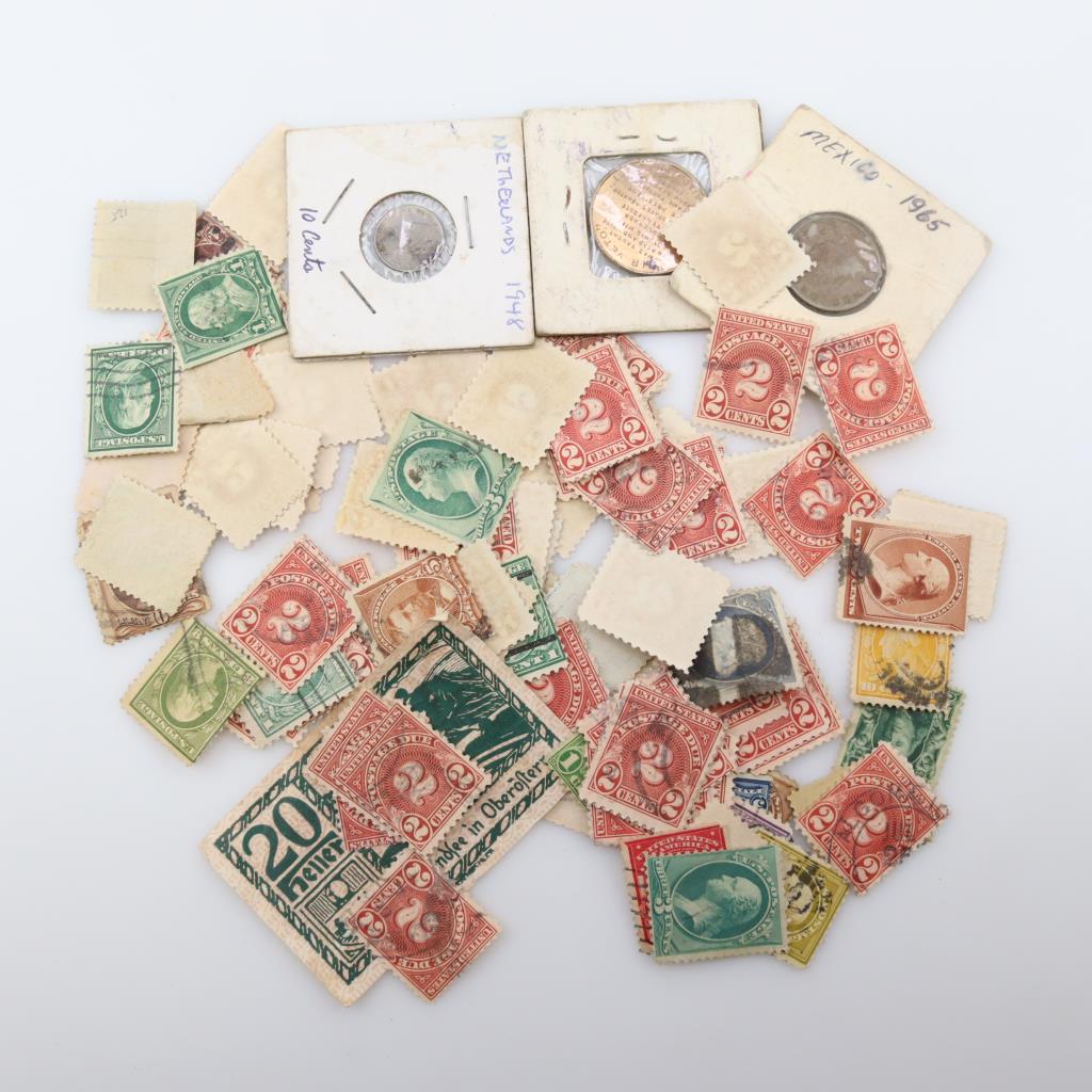 60+ Stamps With Token And Foreign Currency | Property Room
