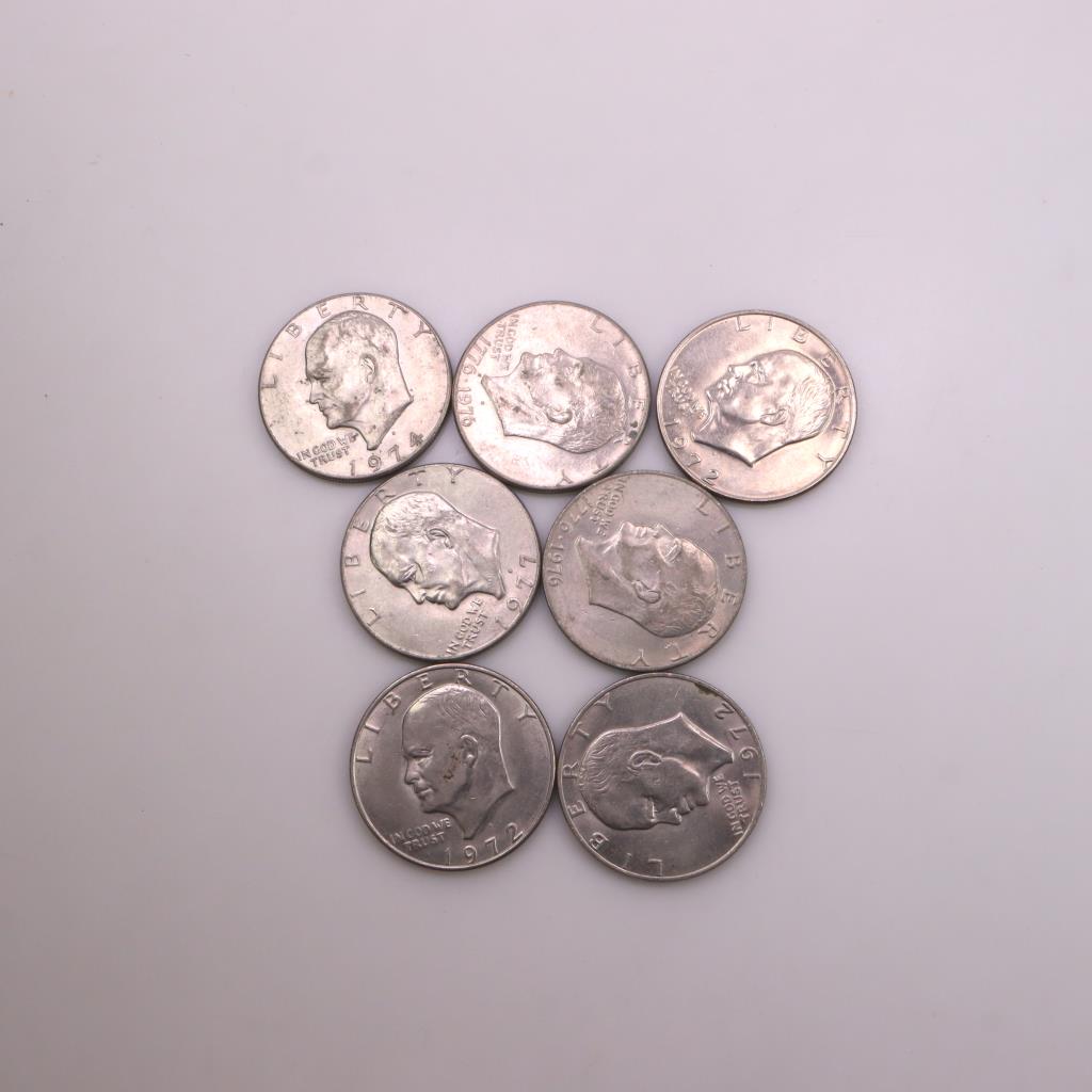 7 Eisenhower Dollar Coins | Property Room