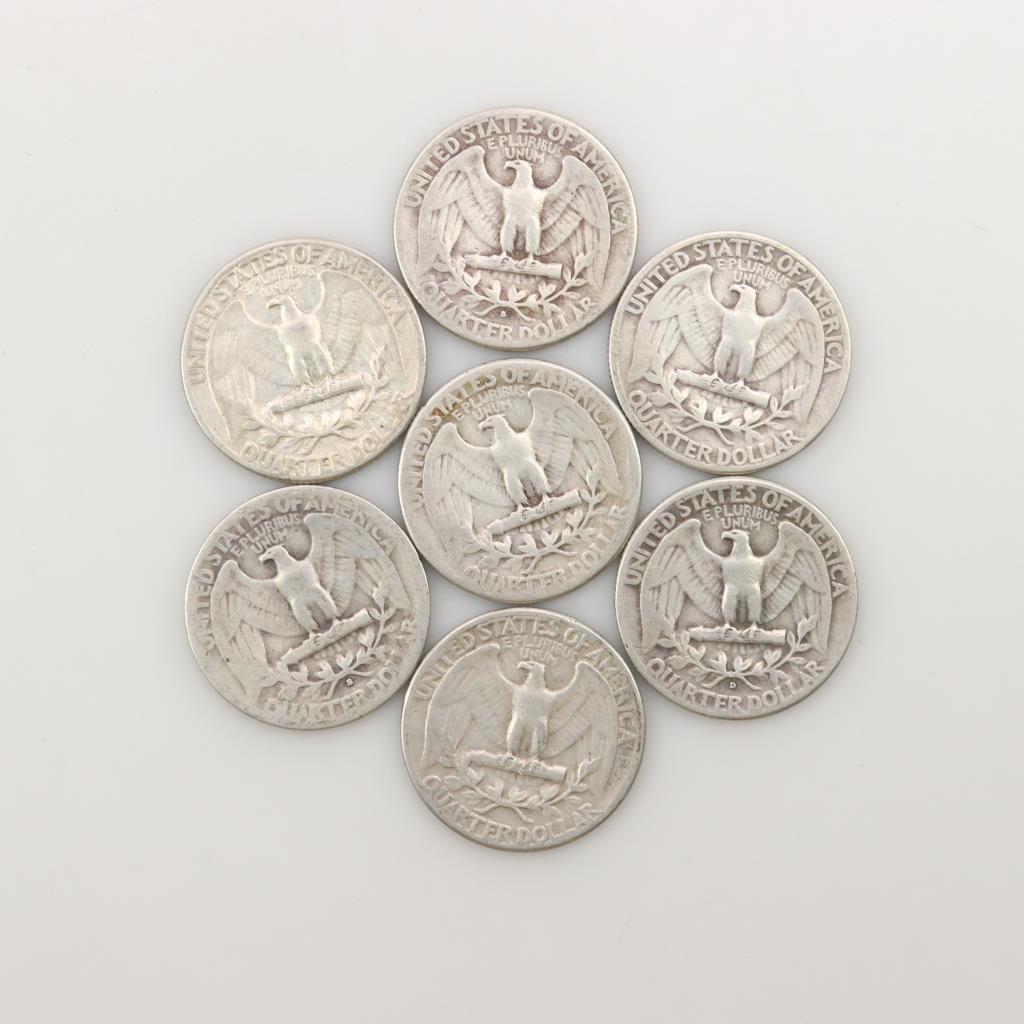 7 US Silver Quarters | Property Room