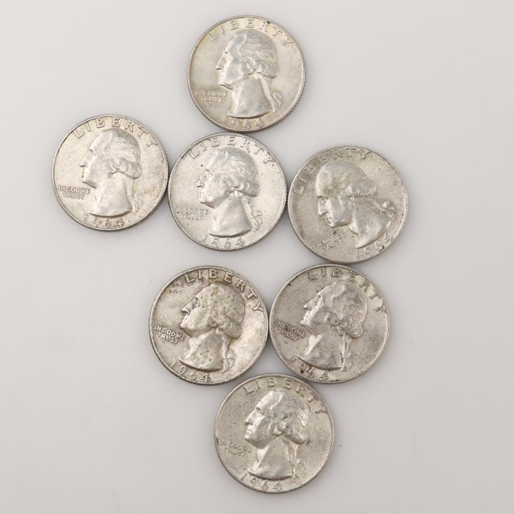 7 Washington Silver Quarters | Property Room