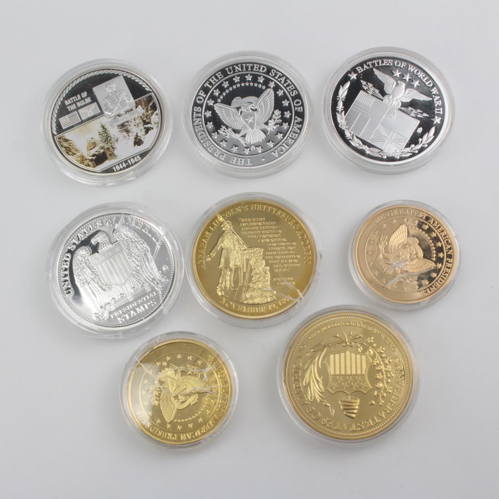 8 American Mint Tokens With COAs | Property Room