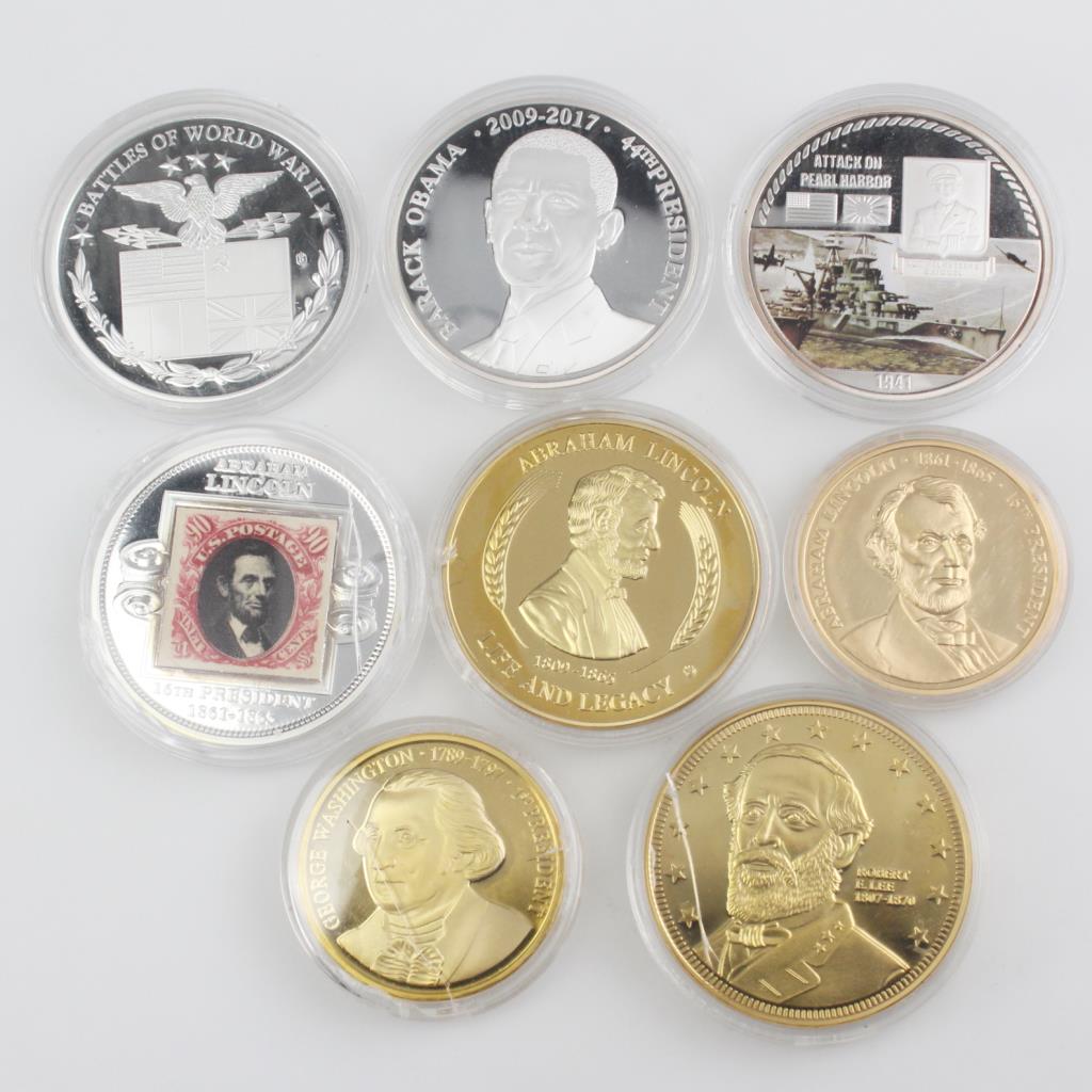 8 American Mint Tokens With COAs | Property Room