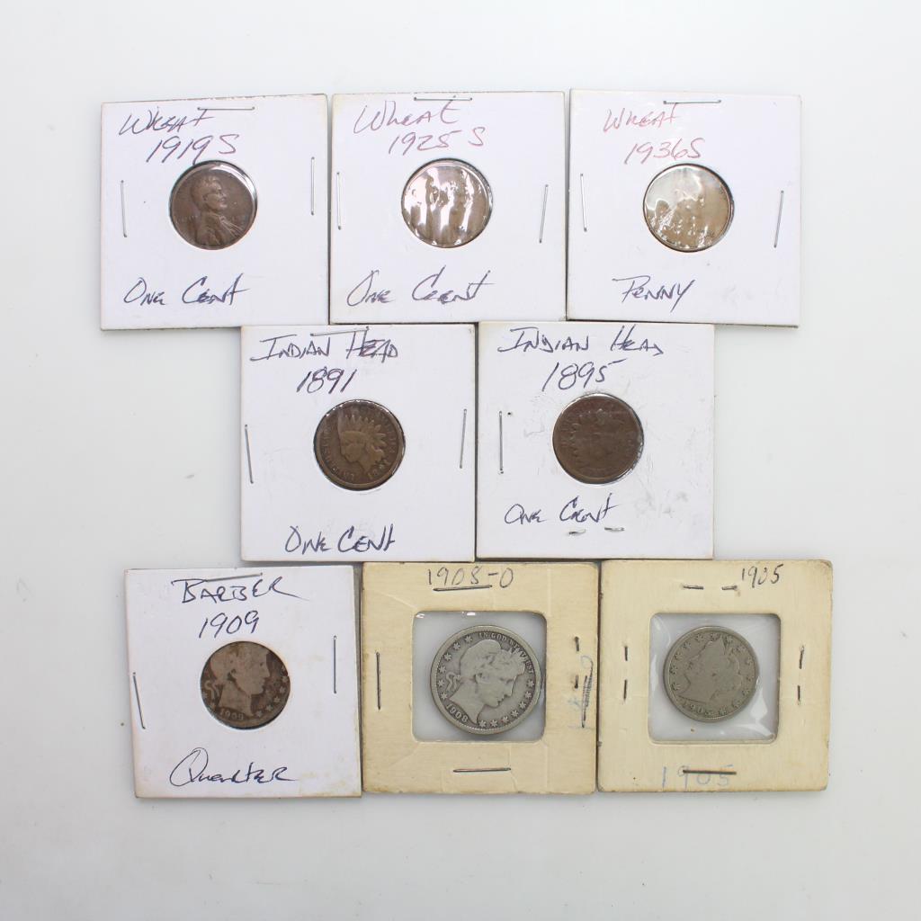 8 Assorted US Coins, Includes 2 Silver | Property Room