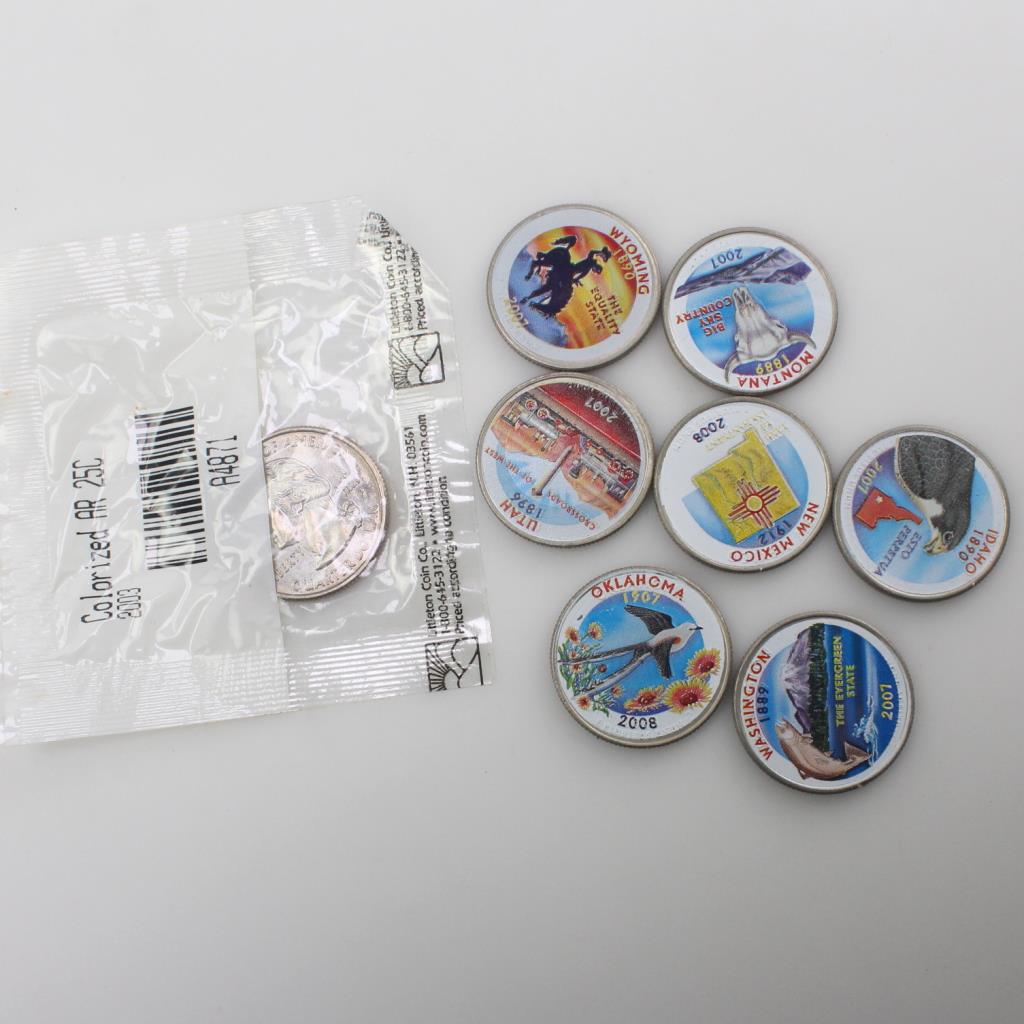 8 Colorized Statehood Quarters | Property Room