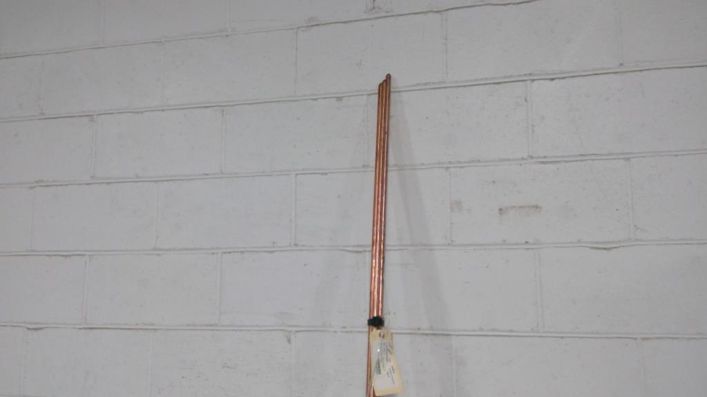 8' Copper Pointed Ground Rods, 5 Pieces | Property Room