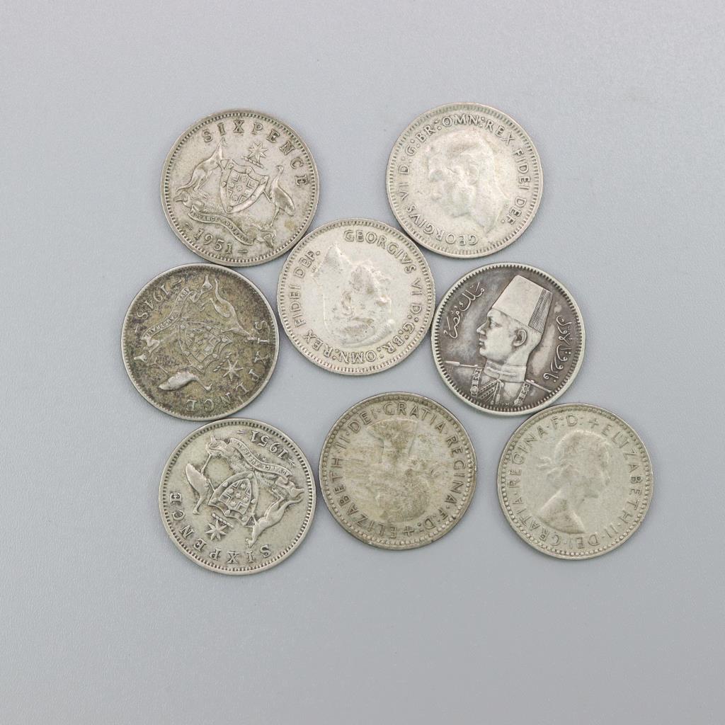 8 Foreign Silver Coins | Property Room