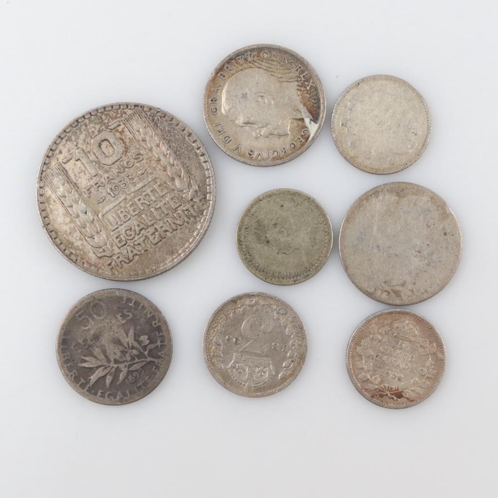 8 Foreign Silver Coins | Property Room