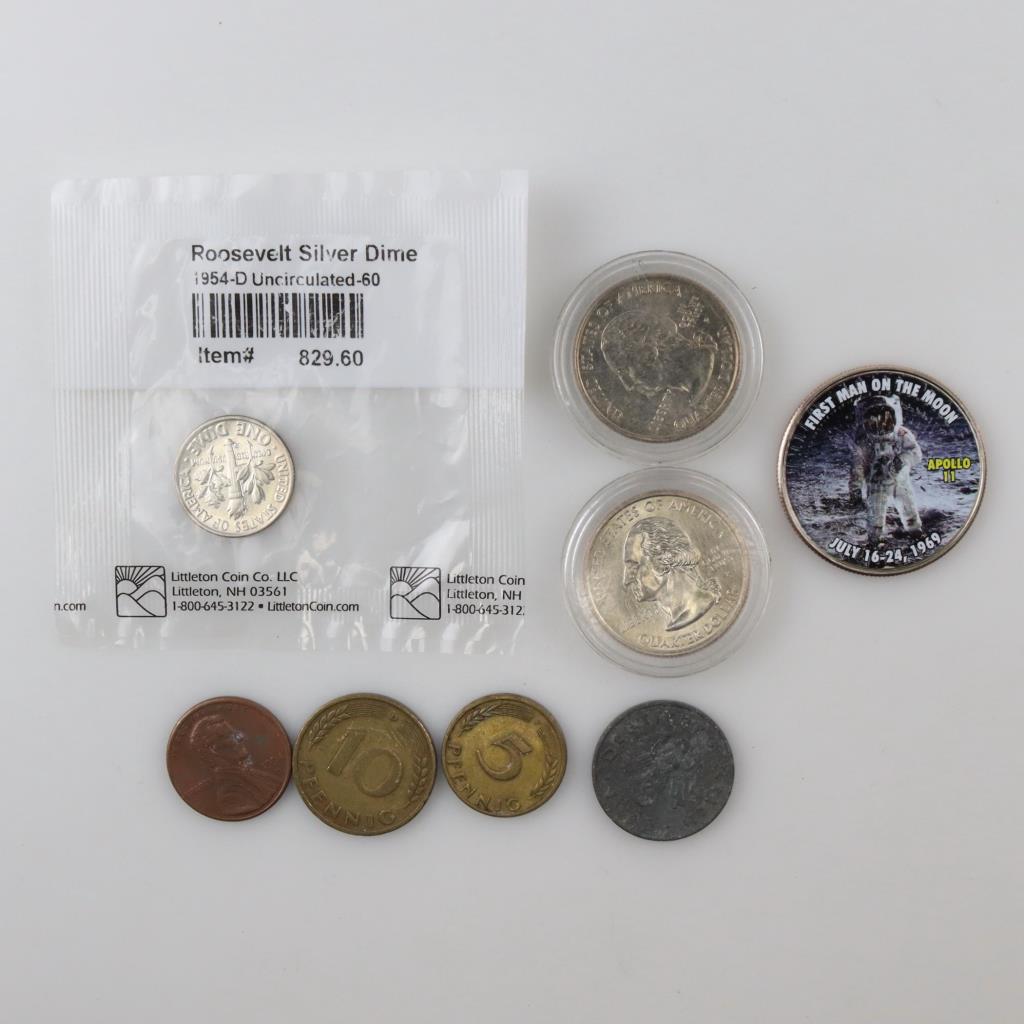 8 US And Foreign Coins, Includes 1 Silver Coin | Property Room