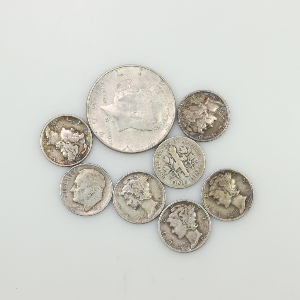8 US Silver Coins | Property Room