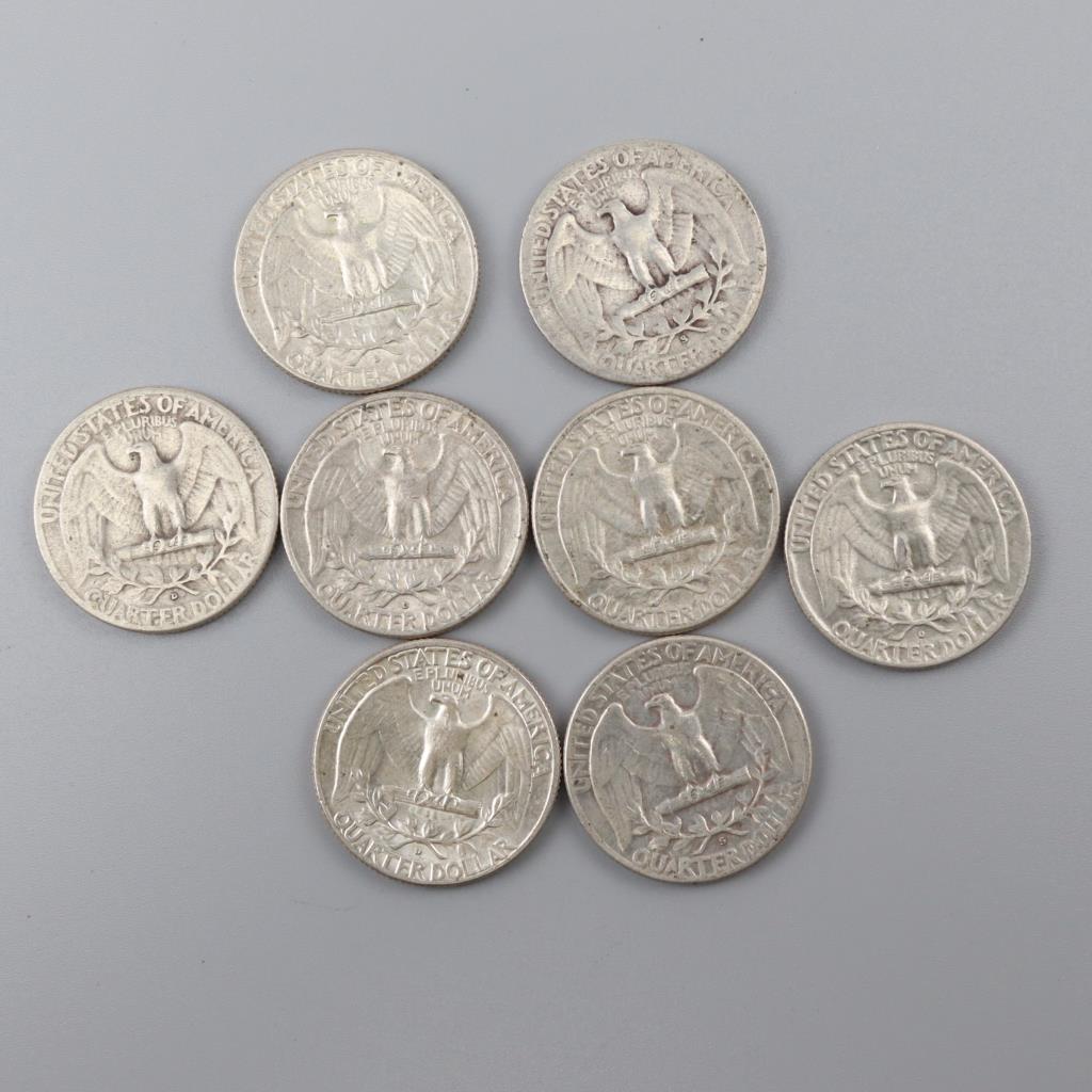 8 US Silver Quarters | Property Room
