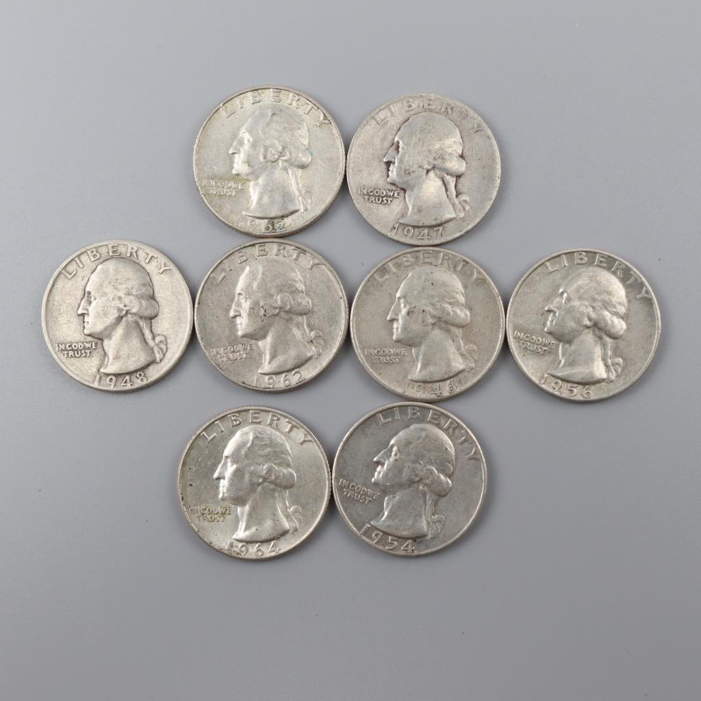 8 US Silver Quarters | Property Room