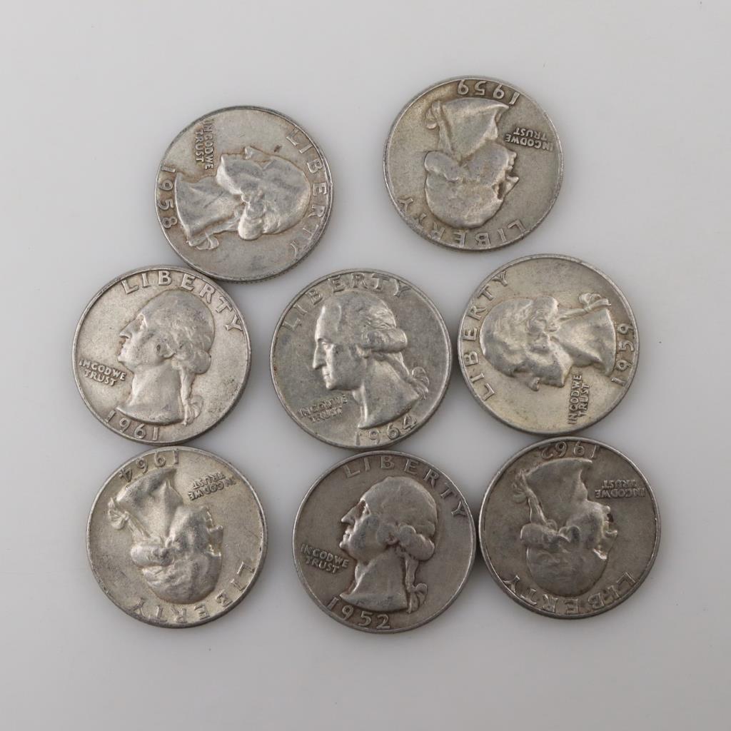 8 Washington Silver Quarters | Property Room