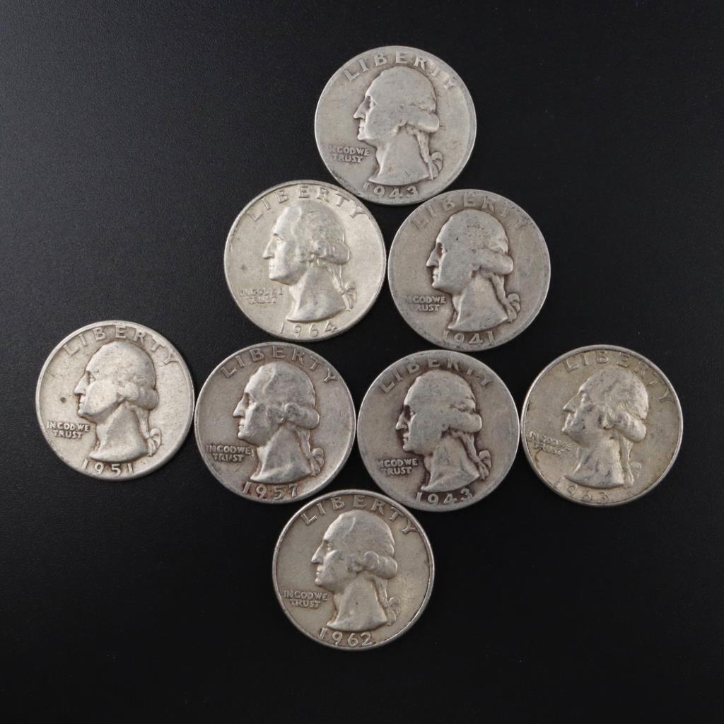 8 Washington Silver Quarters | Property Room