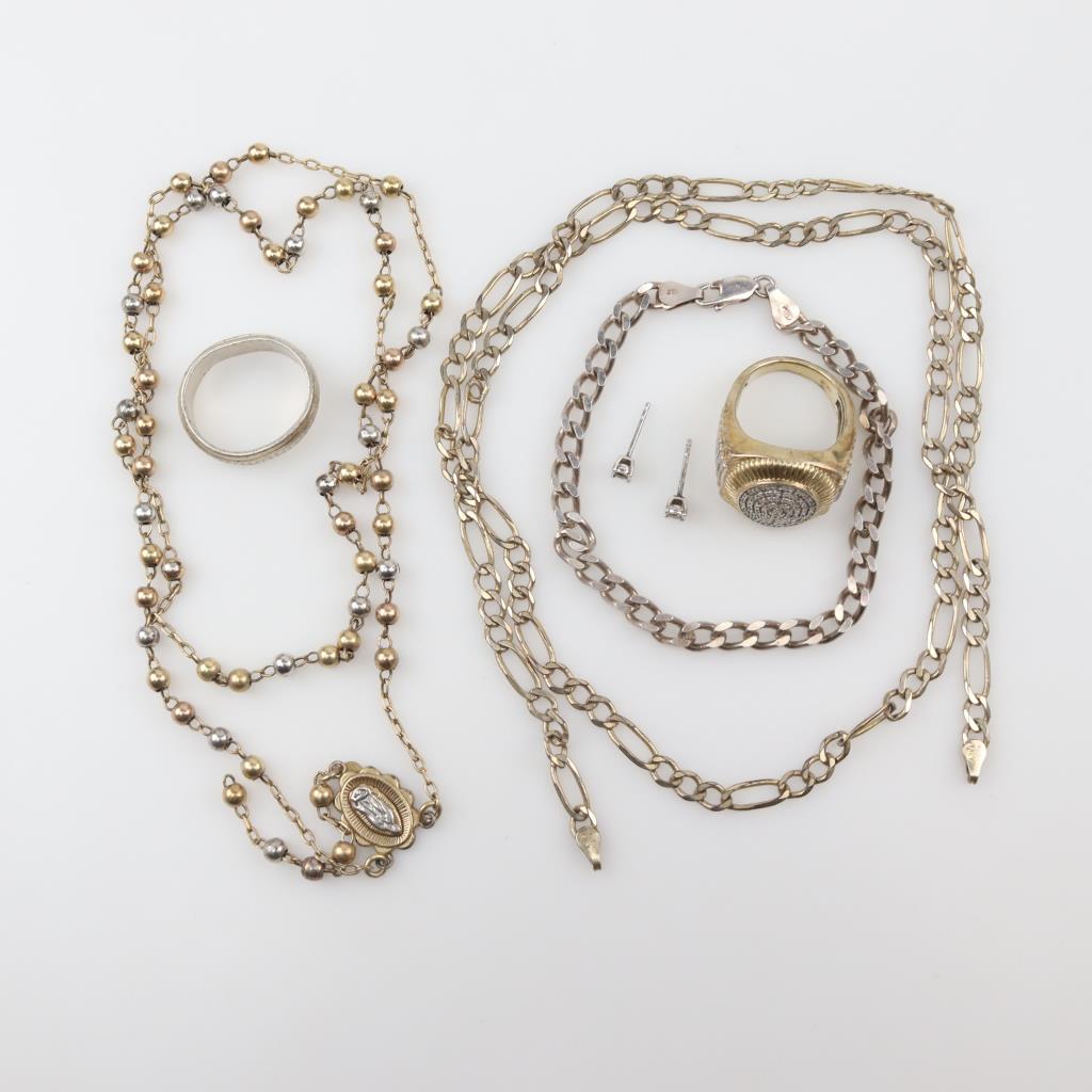 .800 - .900 Silver Jewelry, 7 Pieces | Property Room