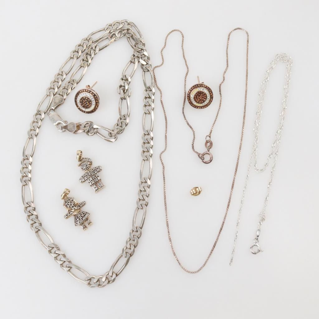 .800 - .900 Silver Jewelry, 8 Pieces | Property Room