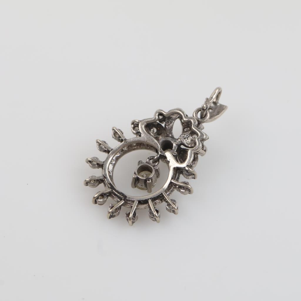 .800 Silver Diamond Pendant | Property Room