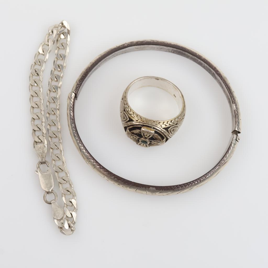 .800 Silver Jewelry, 3 Pieces | Property Room