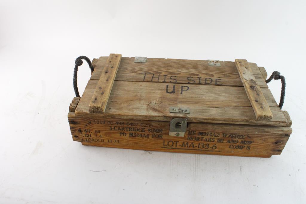 81mm Mortar Wooden Box | Property Room