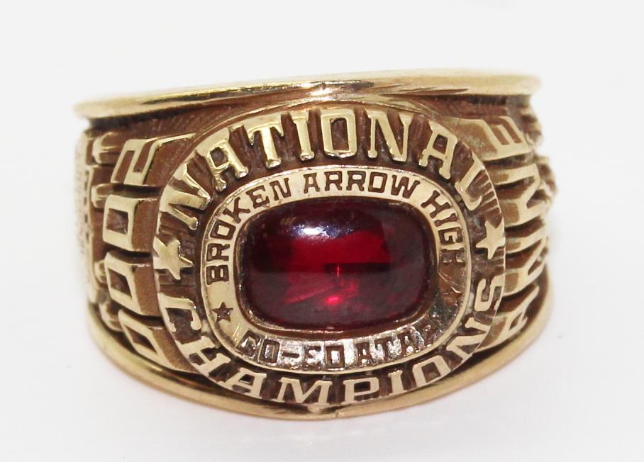 8.4g 10kt Gold National Cheerleader Championship Ring With Red Costume ...