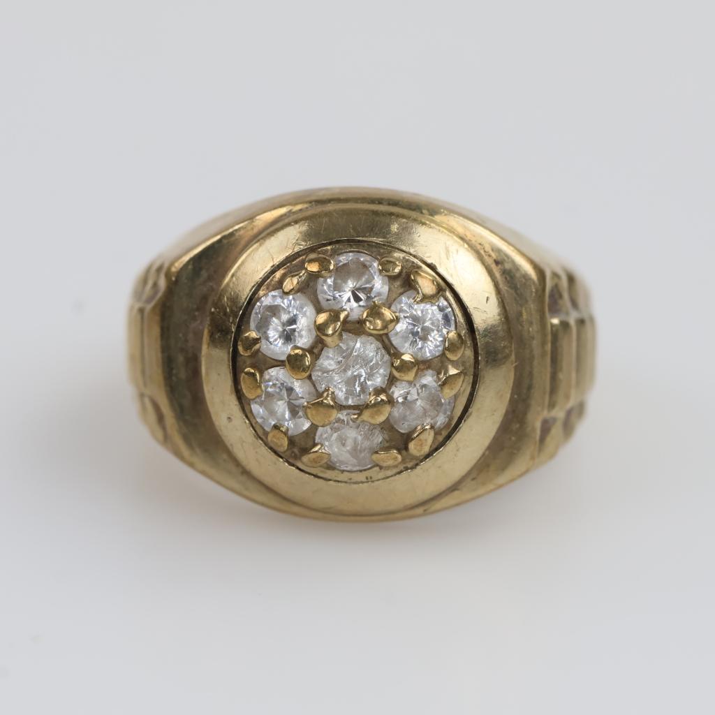 8kt Gold Clear Stone Ring | Property Room