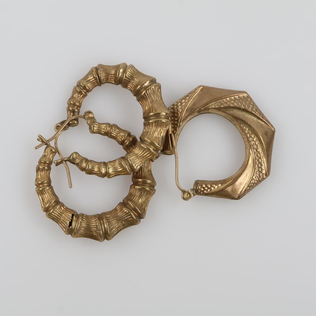8kt Gold Earrings, 3 Pieces | Property Room