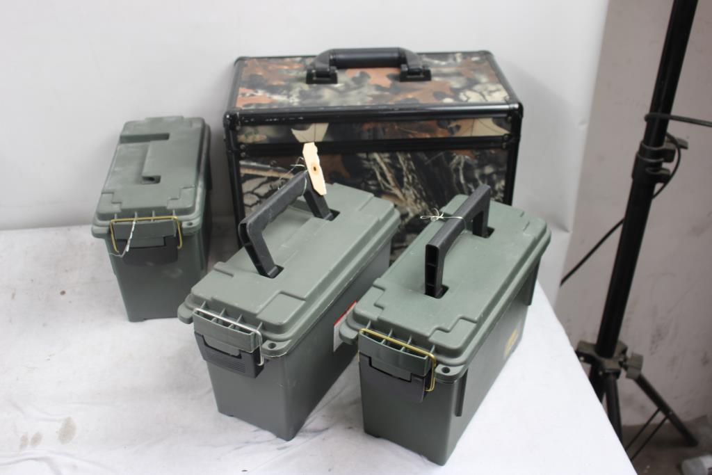 9 Empty Ammo Storage Boxes | Property Room