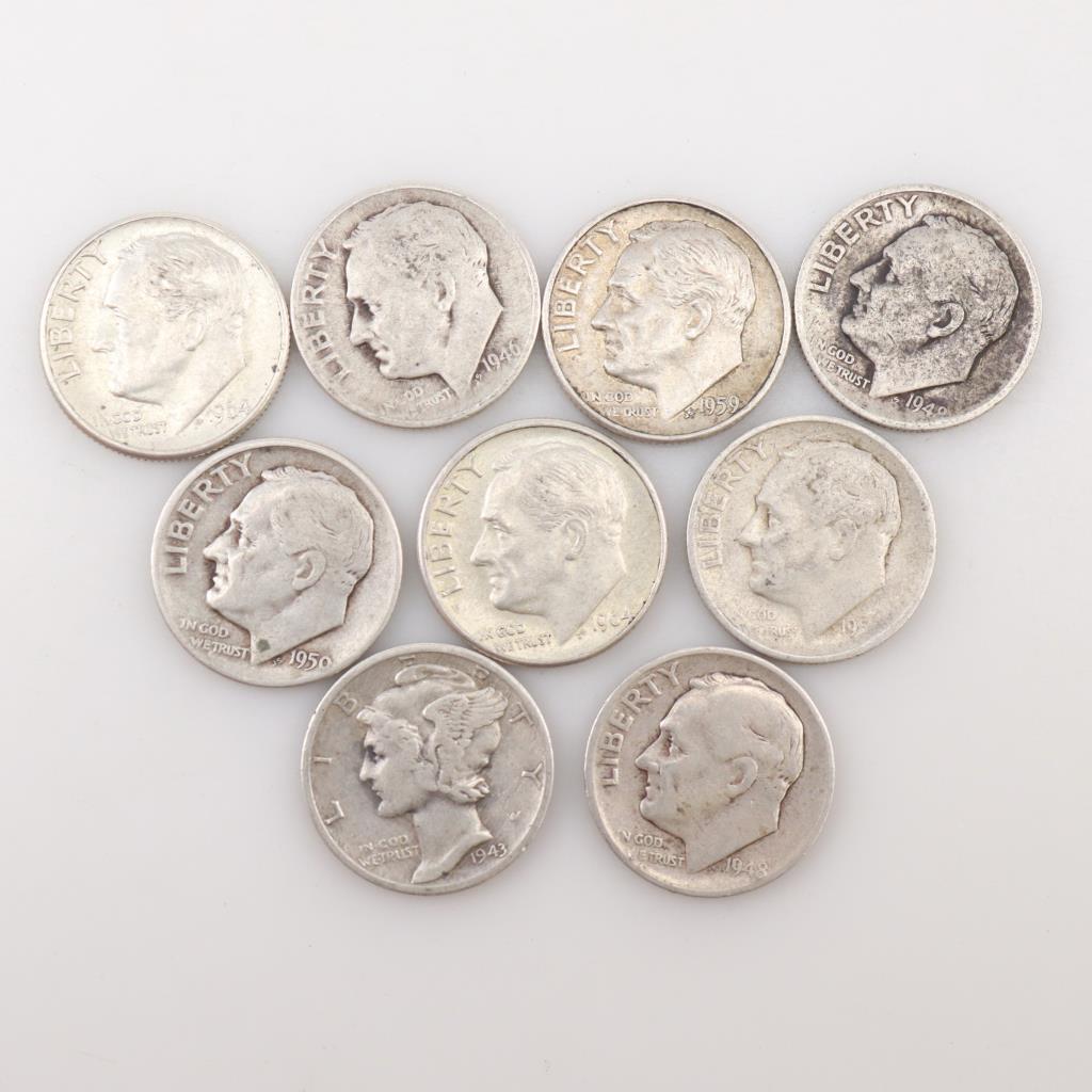 9 Silver US Coins | Property Room