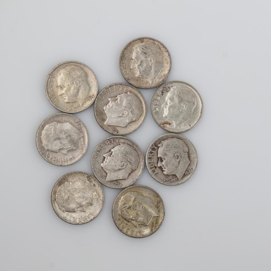 9 US Silver Dimes | Property Room