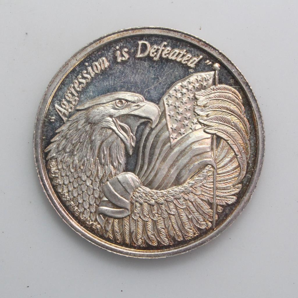 .999 Silver 1 Troy Oz Persian Gulf Victory Coin | Property Room