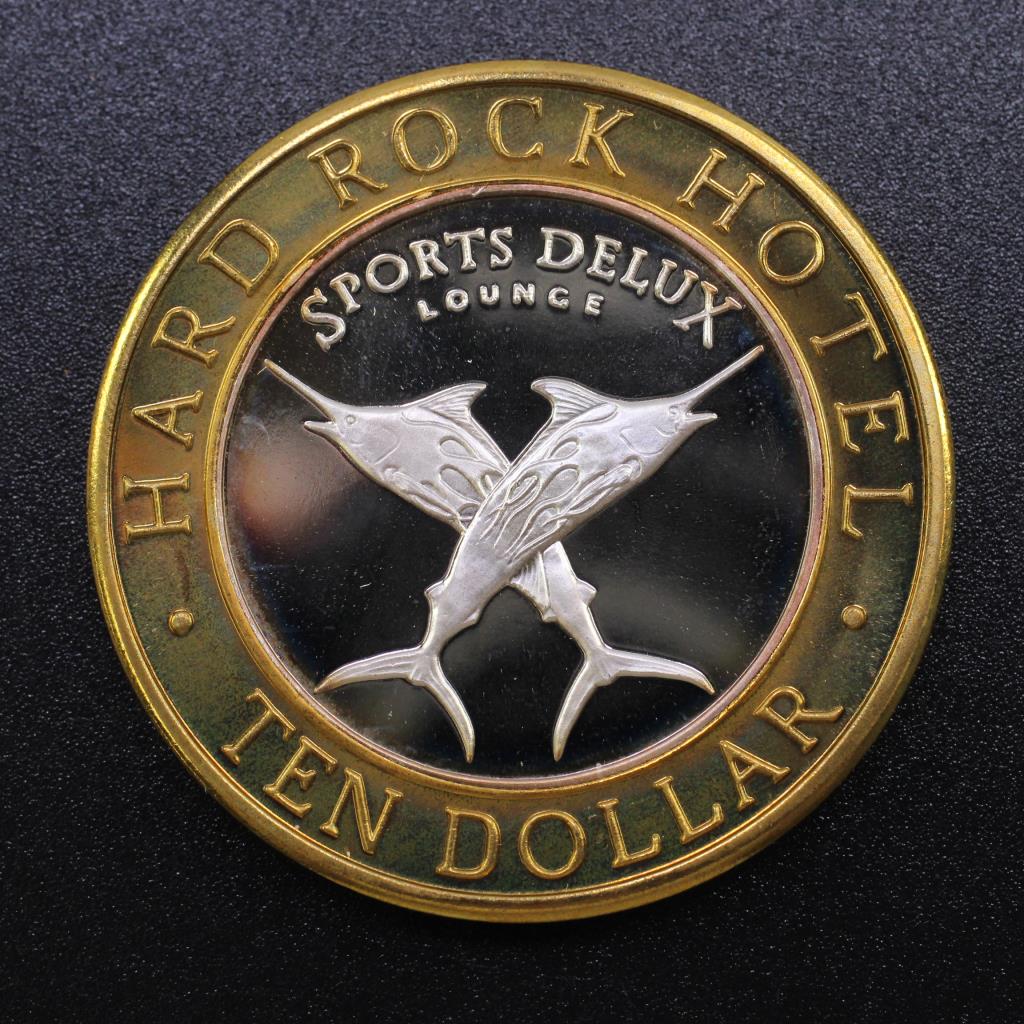.999 Silver And Brass Hard Rock Hotel Gaming Token | Property Room