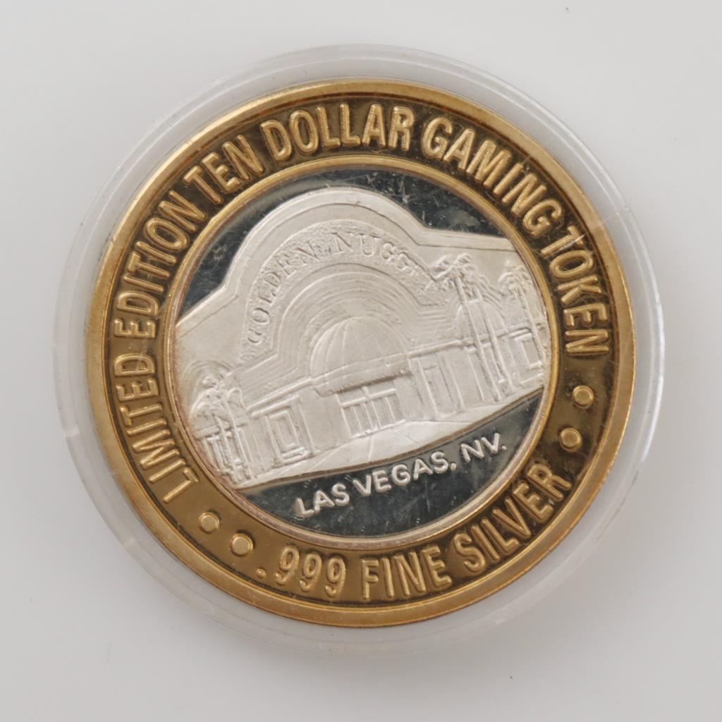 .999 Silver And Brass Las Vegas Gaming Token | Property Room