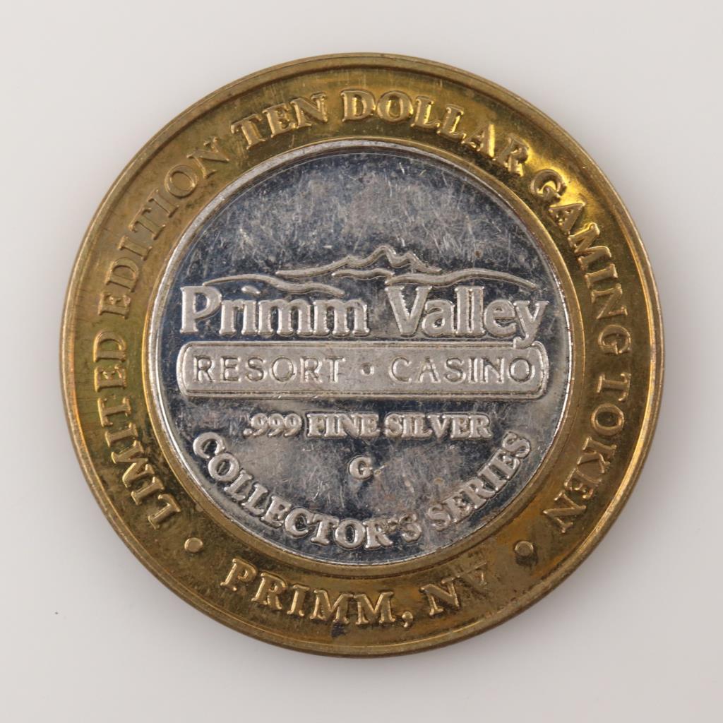 .999 Silver And Brass Primm Valley Gaming Token | Property Room