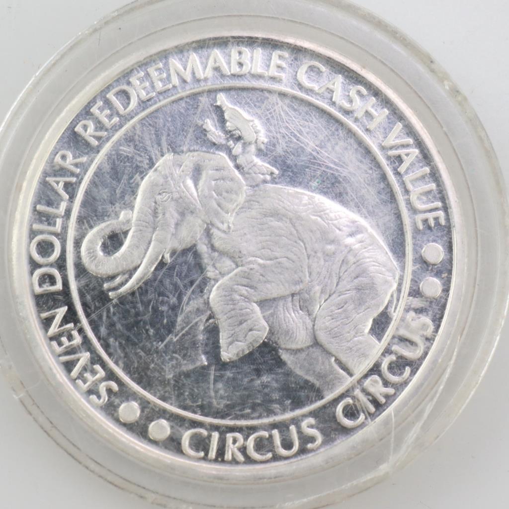 .999 Silver Circus Circus Hotel Gaming Token | Property Room