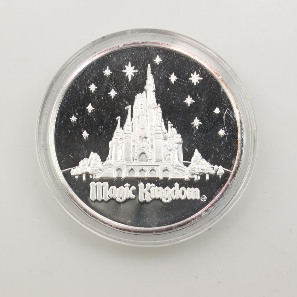 .999 Silver Disney Magic Kingdom Medallion | Property Room