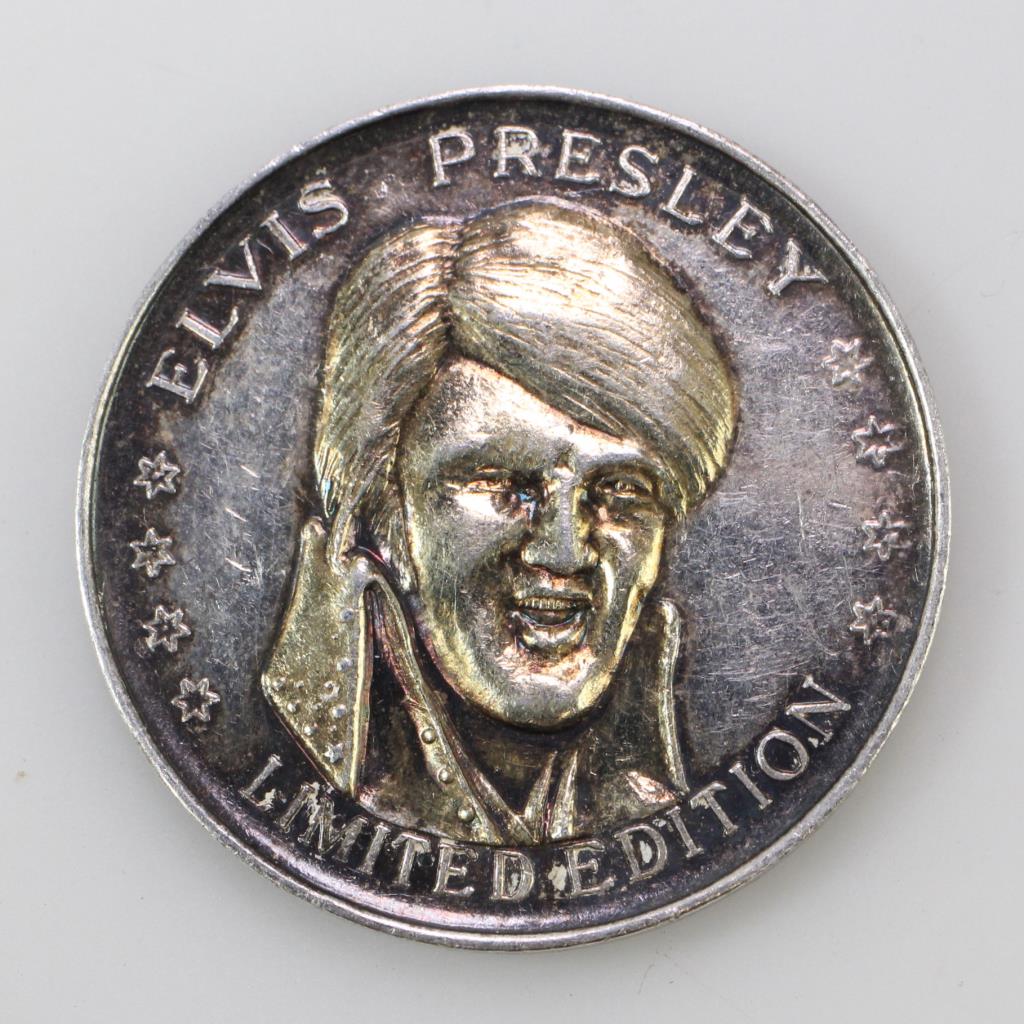 .999 Silver Elvis Presley Commemorative Coin | Property Room