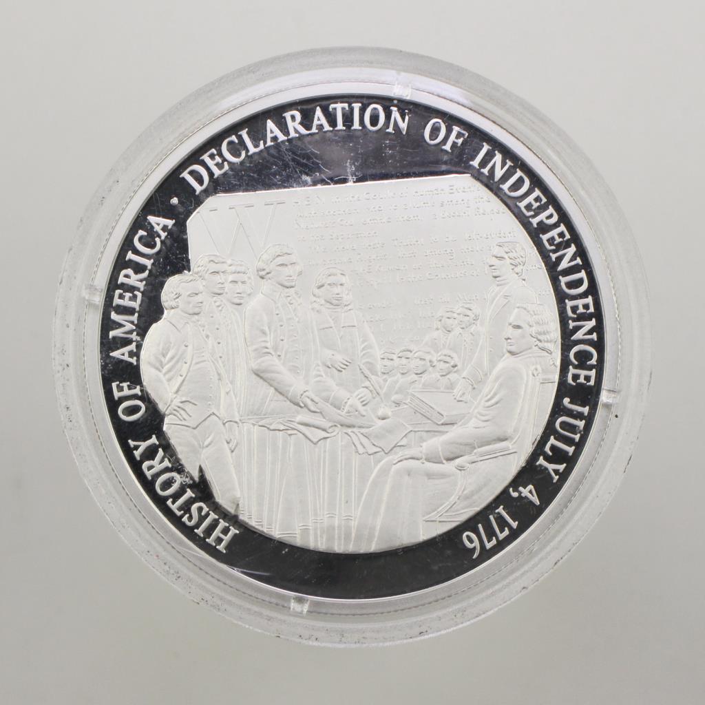 .999 Silver History Of America - Declaration Of Independence Round ...