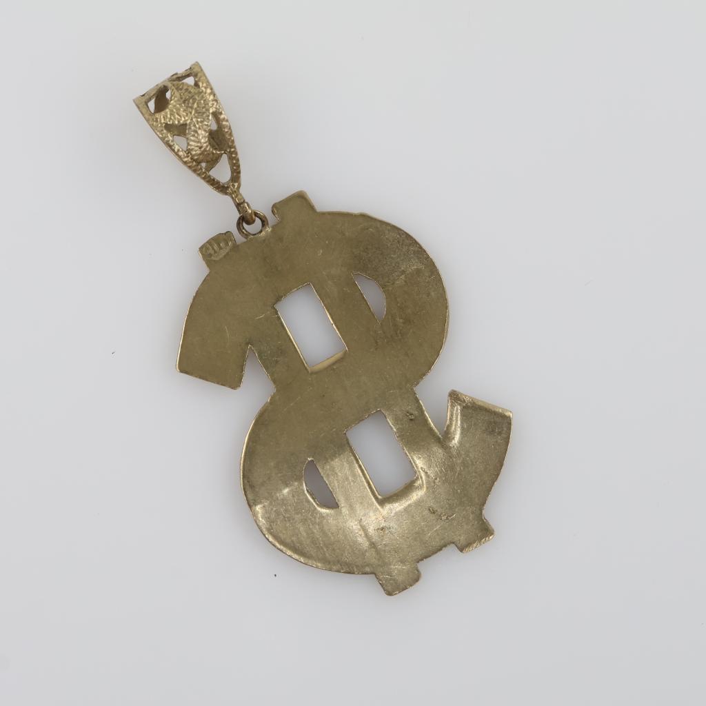 9kt Gold Dollar Sign Pendant | Property Room