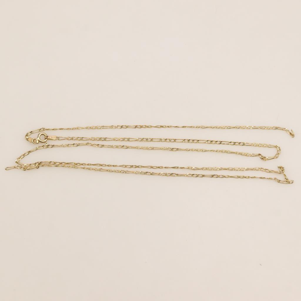 9kt Gold Figaro Chain Necklace | Property Room