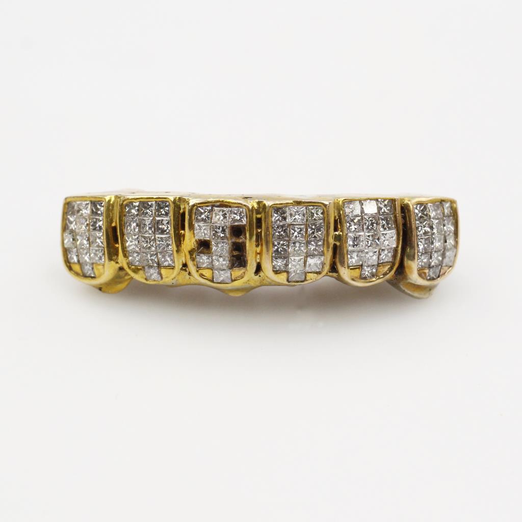 9kt Gold Teeth Covers With Diamond Accents | Property Room