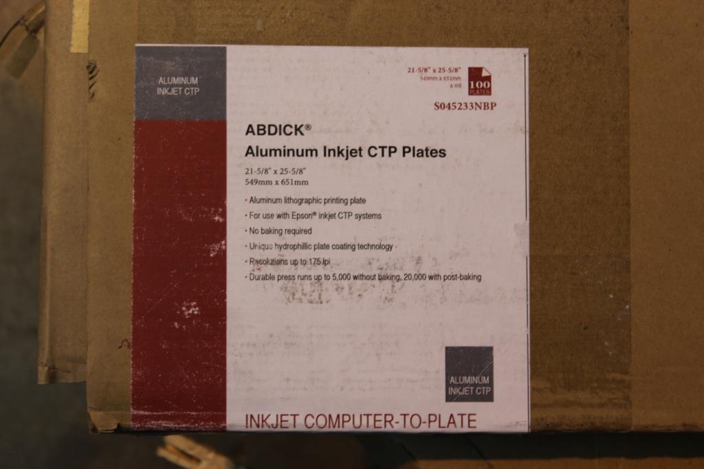 ABDick Aluminum Inkjet CTP Plates | Property Room