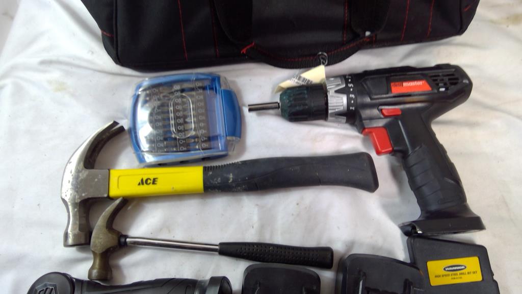 Ace Hammer, Drill Master 18v Flashlight, And More, 9+ Pieces | Property ...